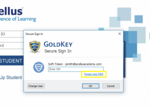 Tutorial – Resetting GoldKey PIN/password | Acellus Academy